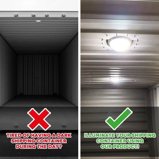 Tubular Skylight for 3.5" Ribbed Conex Shipping Containers ...