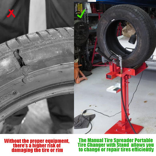 Manual Tire Spreader Portable Tire Changer with Stand ~ bestcargurus.com